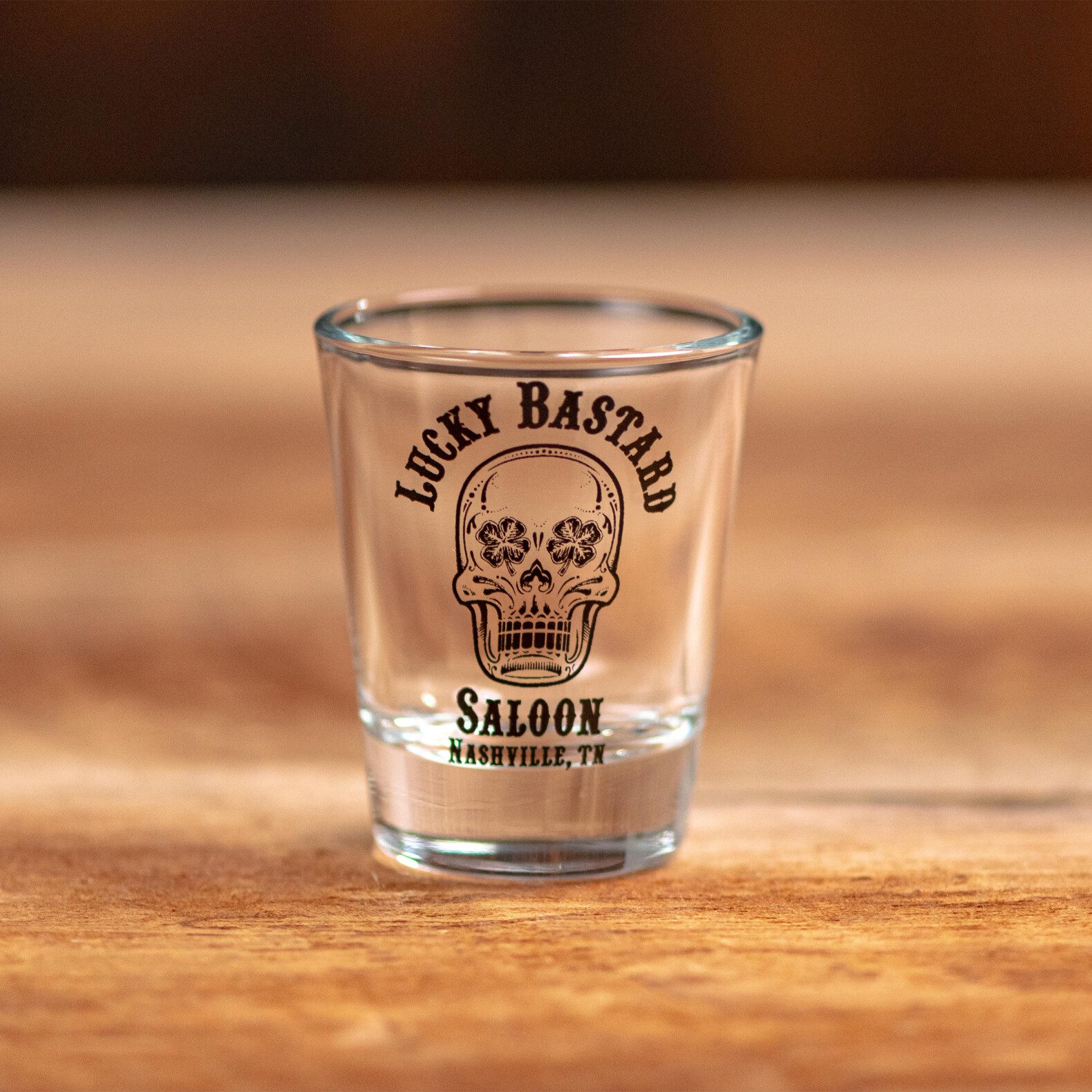 LBS Shot Glass - Lucky Bastard Saloon